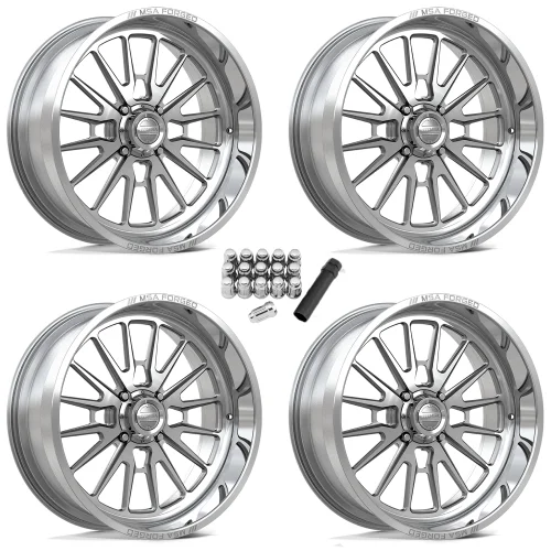 MSA Breakout Polished 24x10 Forged Wheels/Rims (Full Set)
